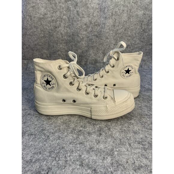 Converse | Shoes | Converse Chuck Taylor All Star Lift High Top Cream ...